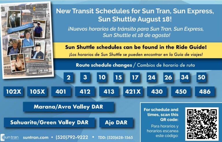 Fall Transit Schedules Beginning August 18! - Sun Tran